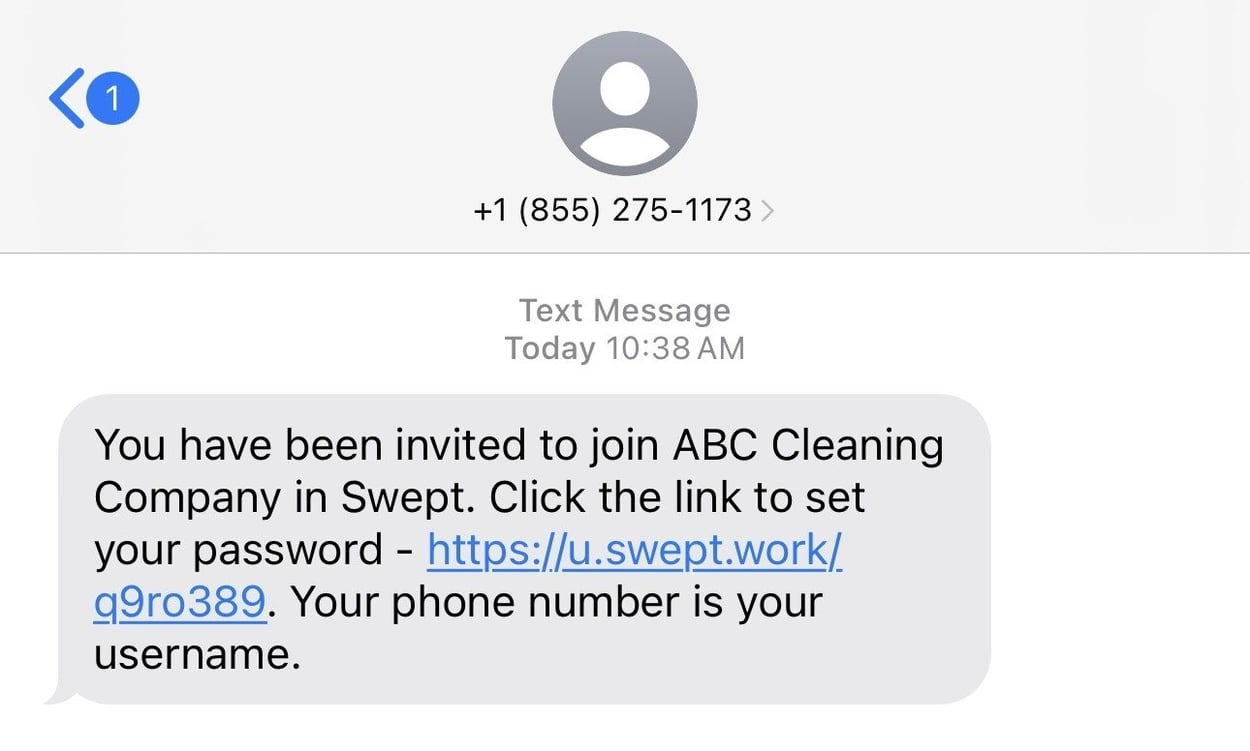 How can a new user create a password and sign-up to Swept app
