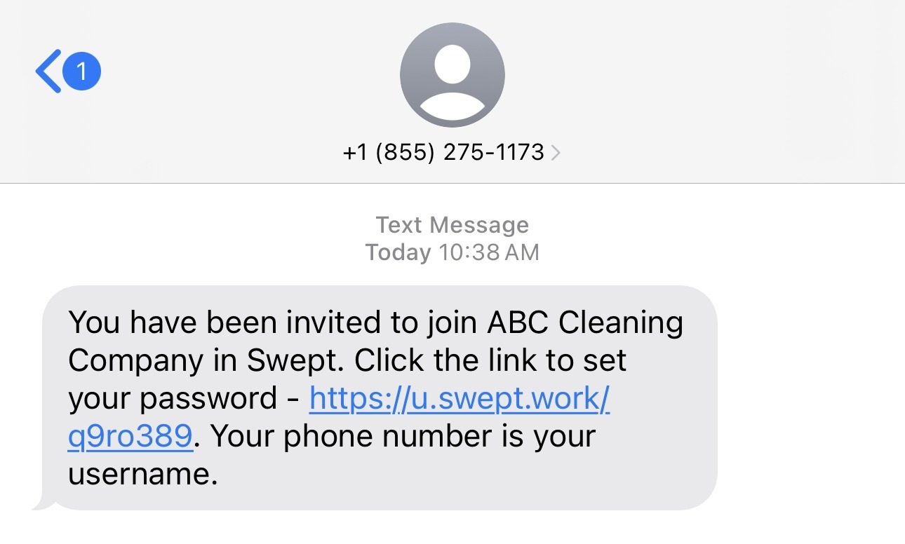 How can a new user create a password and sign-up to Swept app