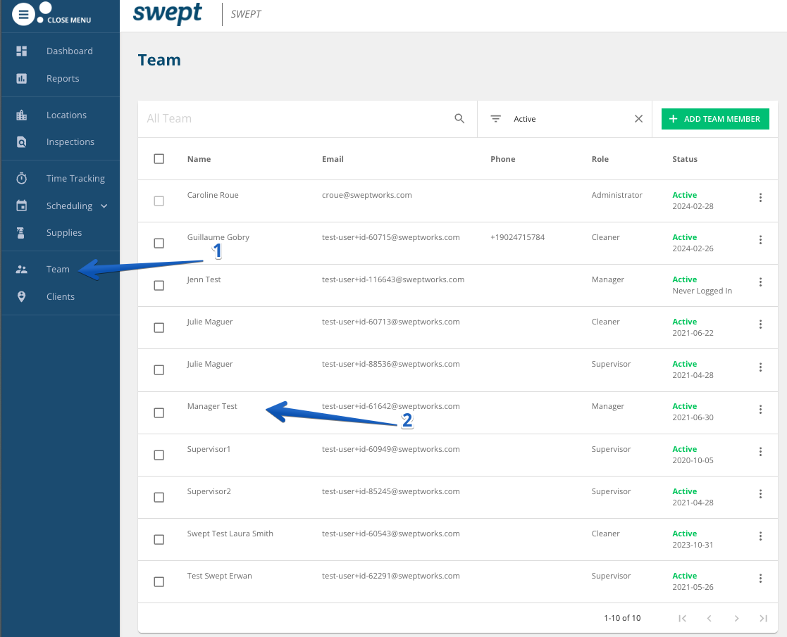 Assign Users to Locations for schedules and reporting